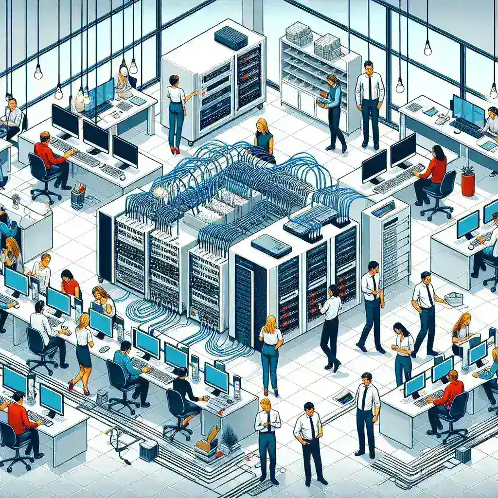 How do you set up a modem for a large office network? - DataHub
